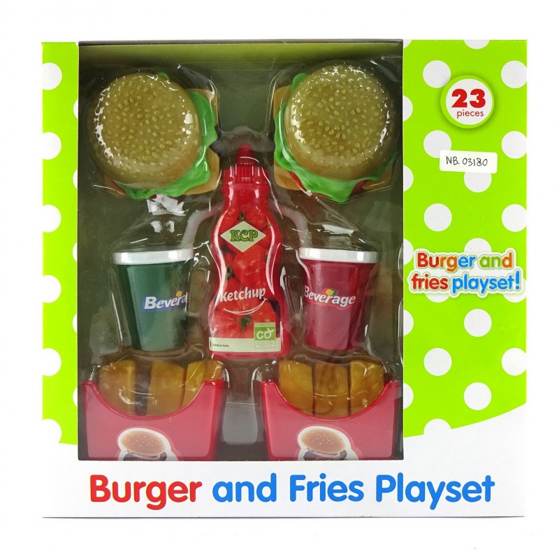 Burger and Fries Playset - Mainan burger dan kentang goreng - Happy ...