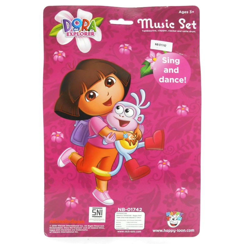Dora Music Set - Tambourine, Clapper, Clacker, Rattle drum - Happy Toon ...